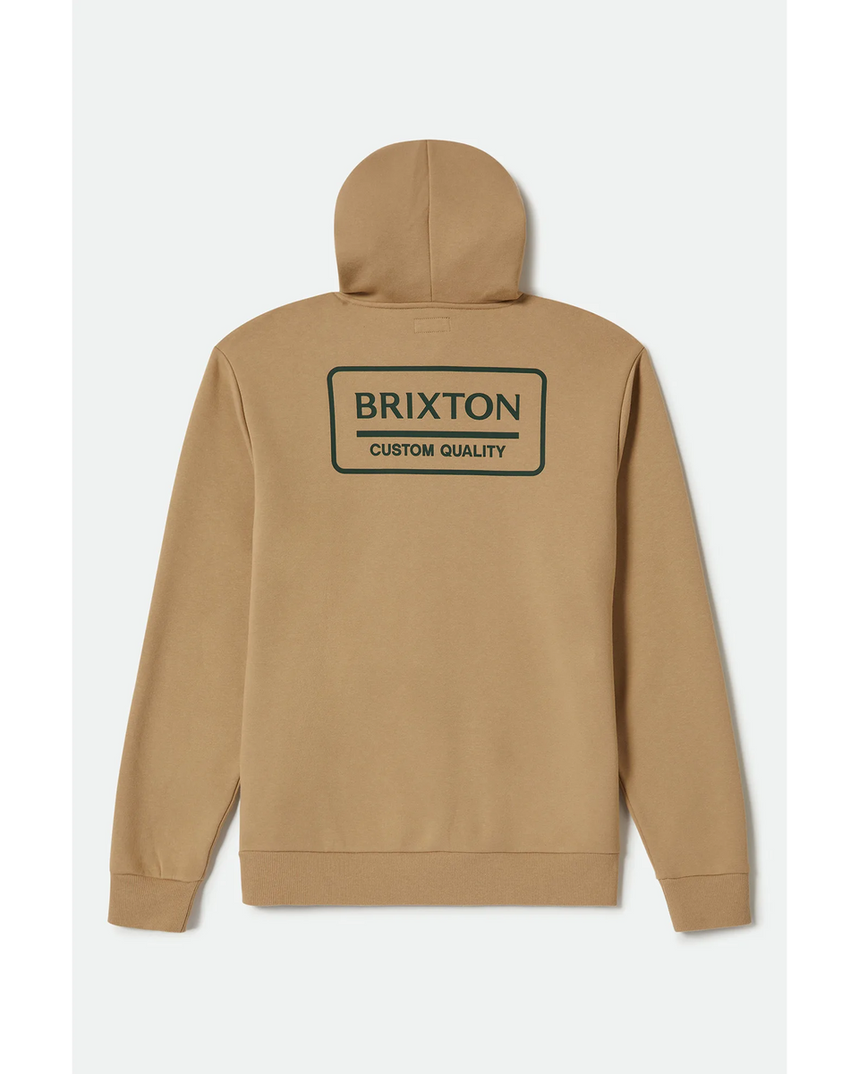 Brixton Mens Palmer Proper Hoodie - Sand/Green