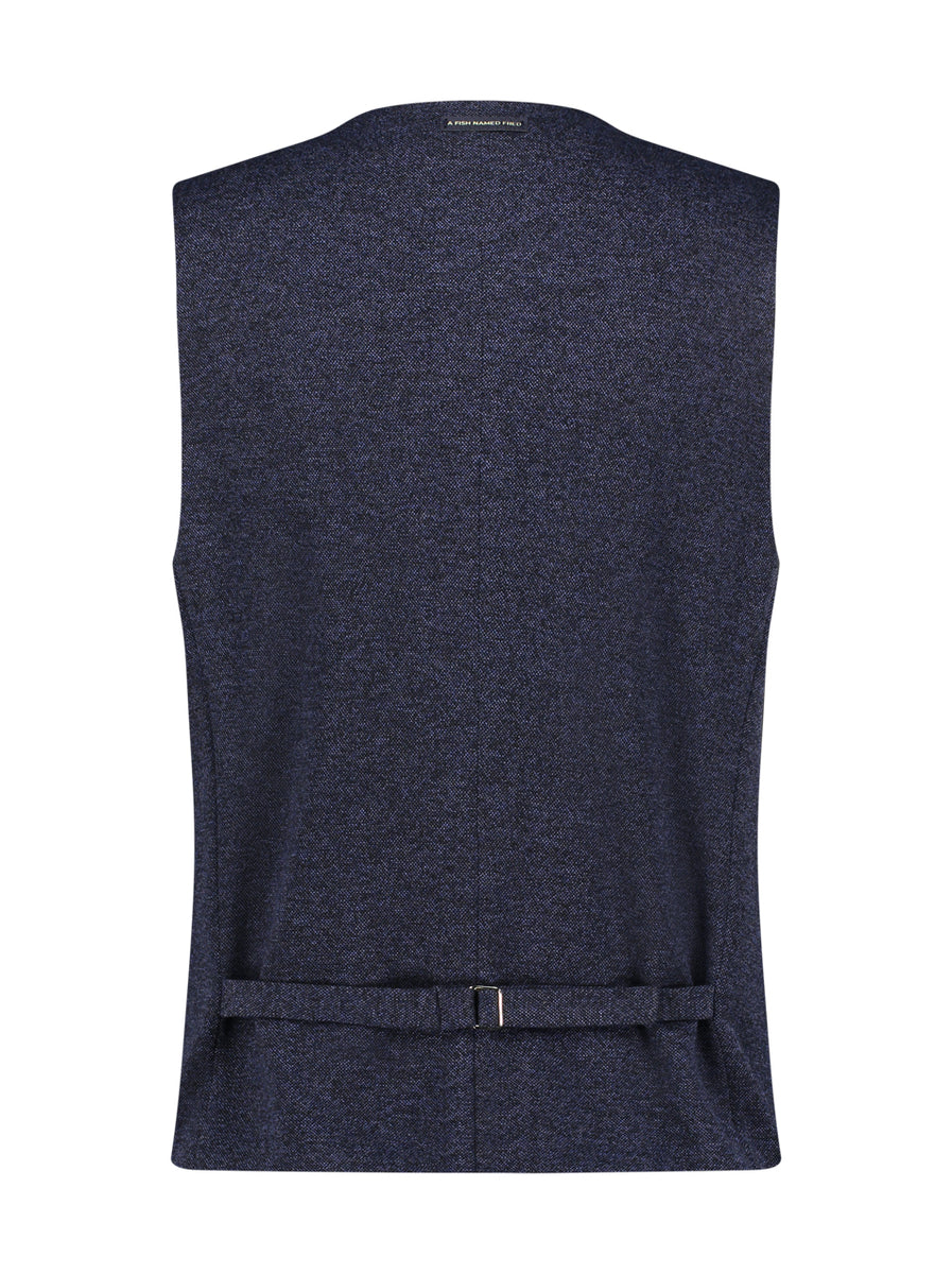 A Fish Named Fred - Pique Vest in Navy